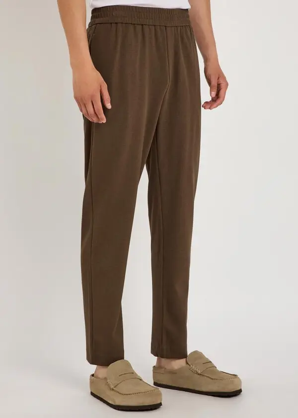 RAITH Geneva Textured Tapered-leg Jersey Trousers