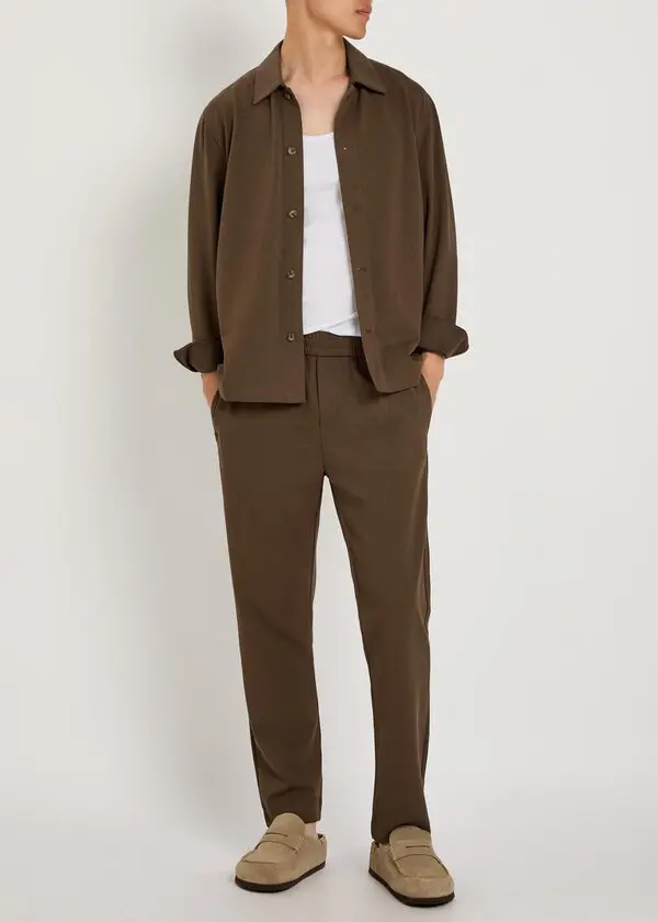 RAITH Geneva Textured Tapered-leg Jersey Trousers