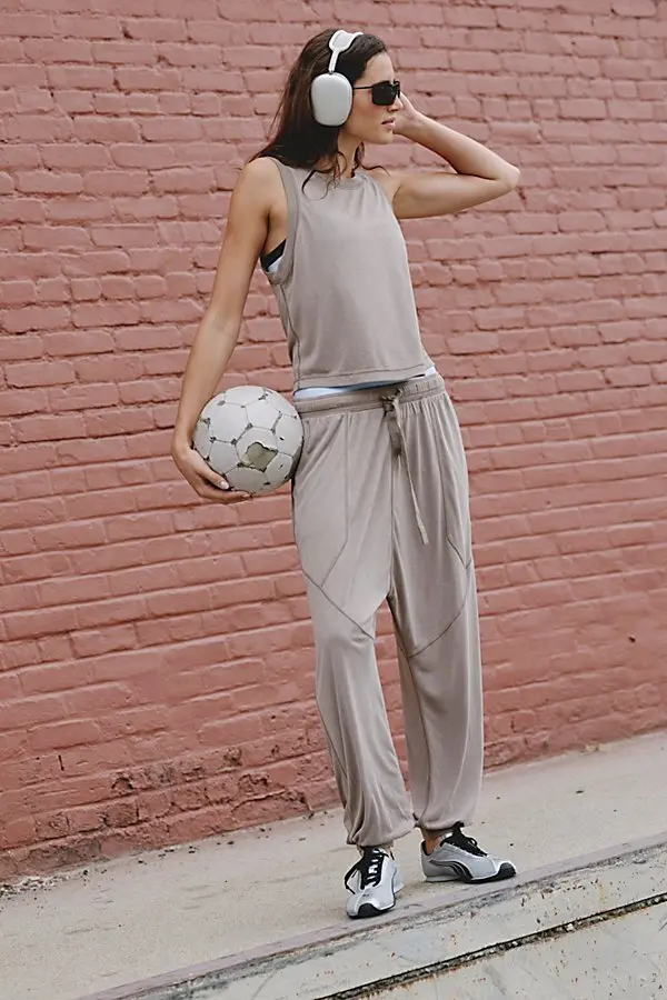 Free People One Ten Cupro Harem Set - Fzil
