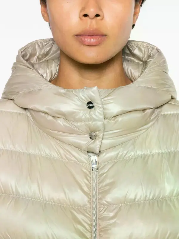 Herno Hooded Quilted Jacket - Neutrals
