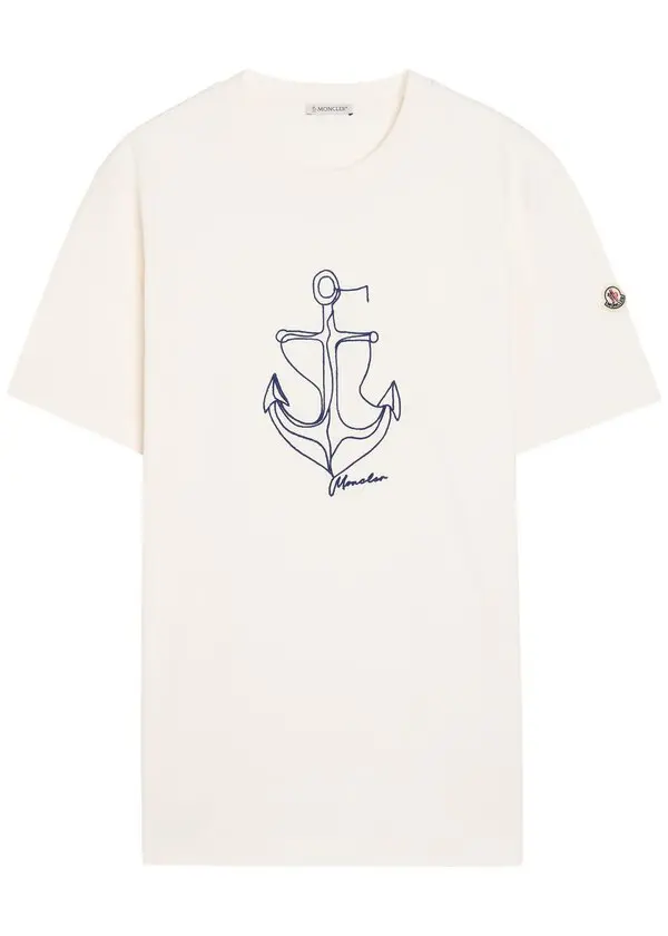 Moncler Embroidered Cotton T-shirt