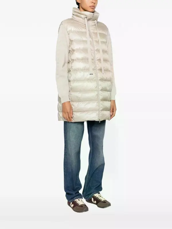 Herno Quilted Panelled Zip-up Coat