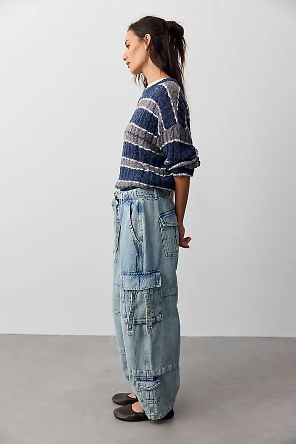 Free People We The Free Reef Curved Cargo Jeans