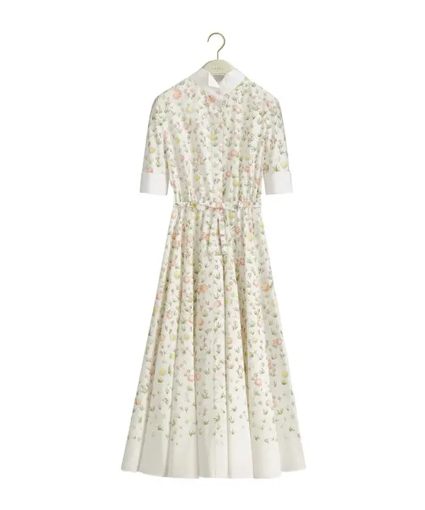 Dior Mid-length Belted Shirtdress - White