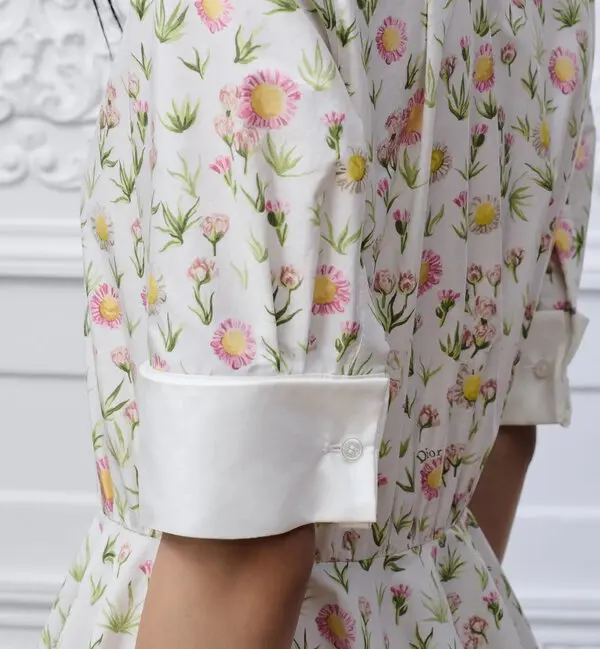 Dior Mid-length Belted Shirtdress With Hallmark Bee And Signature Print