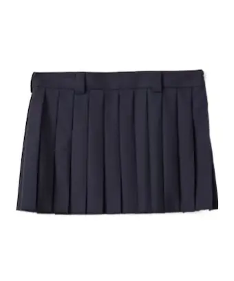 Miu Miu Logo-patch Pleated Mini Skirt - Blue