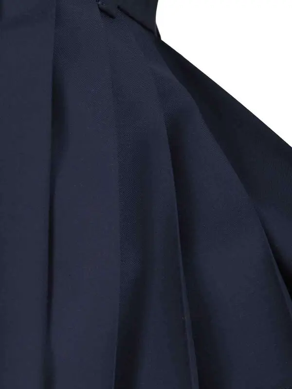 Miu Miu Pleated Mini Skirt With Embroidered Logo