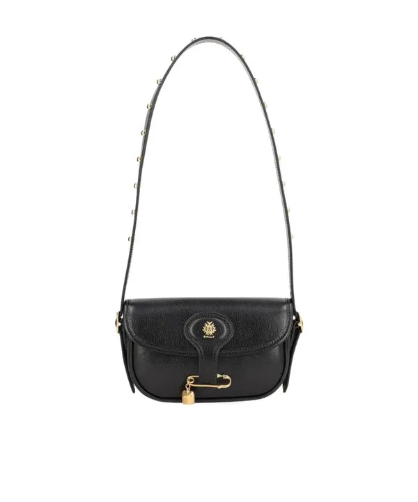 Bally Logo Printed Shoulder Bag - Black