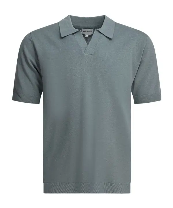 Norse Projects Knitted Polo Shirt - Gray