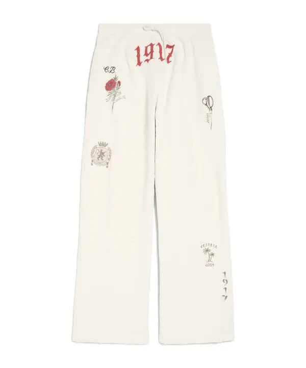 Balenciaga Tattoo Baggy Sweatpants - Cream