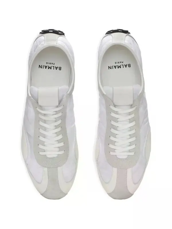 Balmain Racing Low Trainers In Nylon And Leather