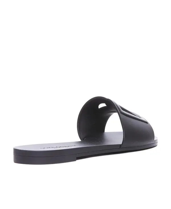 Dolce & Gabbana Logo Cut-out Open-toe Slides