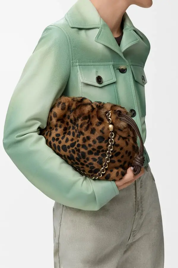 Loewe Leopard Chain Clutch Bag
