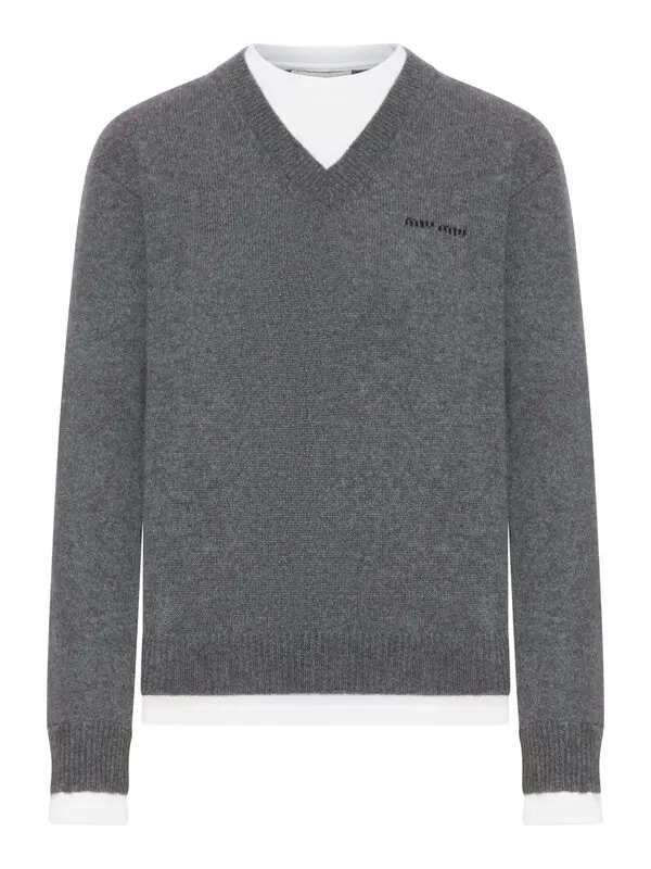 Miu Miu Cashmere V-neck Sweater