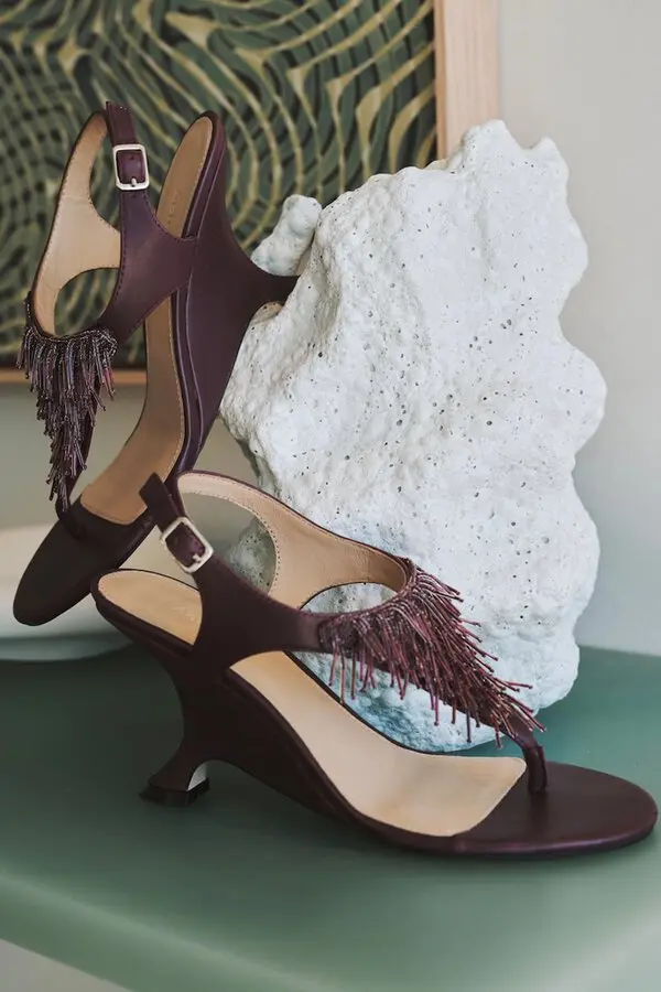 Acler Embellished Sculptural Heel Sandals