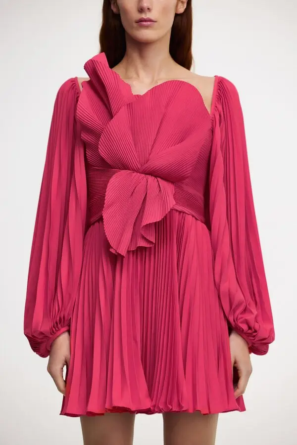 Acler Pleated Mini Dress