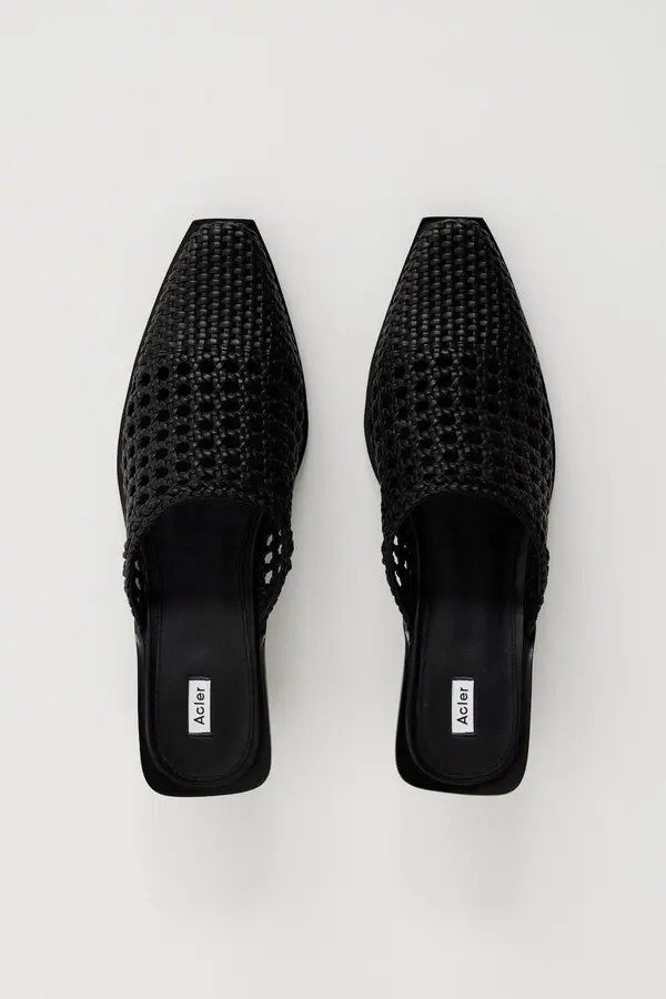 Acler Basketown Mule With Hand-woven Upper