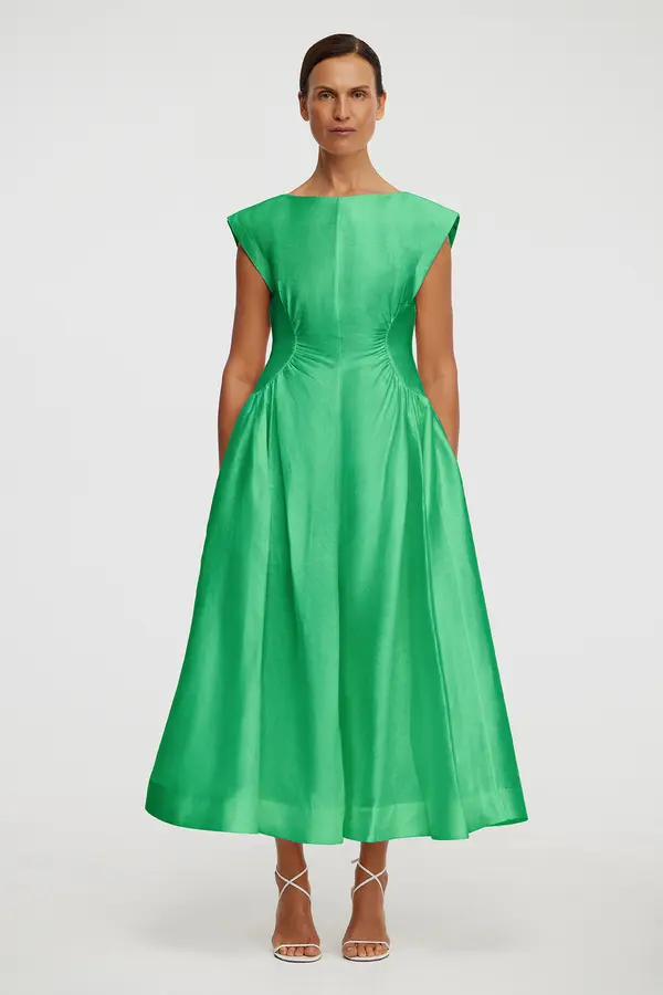 Acler Emery Midi Dress - Shamrock