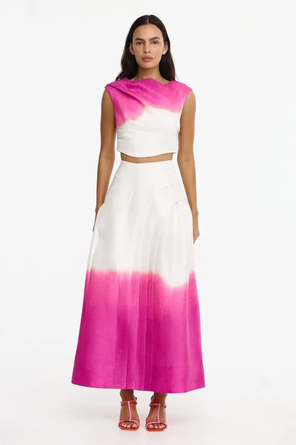 Acler Freston Maxi Skirt - Violet Landscape