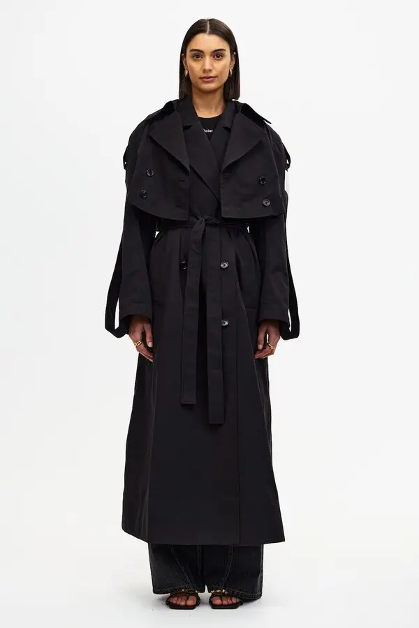 Acler Conford Trench - Black