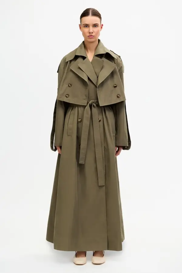 Acler Conford Trench Dress - Pecan