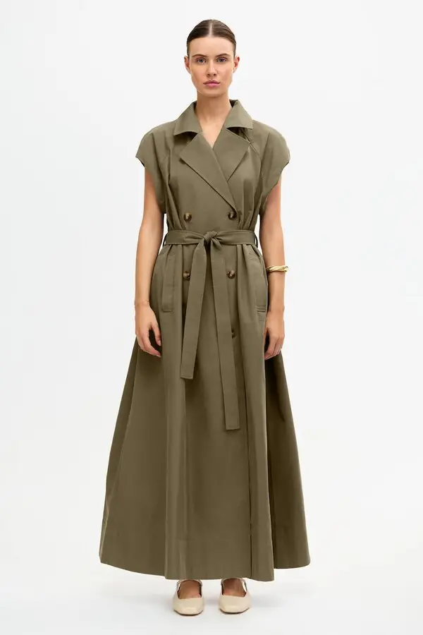 Acler Conford Trench Dress - Pecan