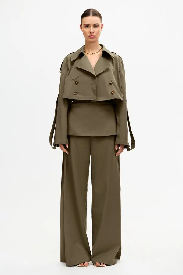 Acler Conford Trench Dress - Pecan