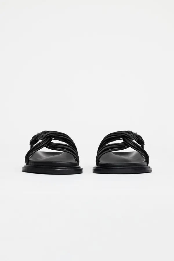 Acler Iverly Knot Sandal - Black