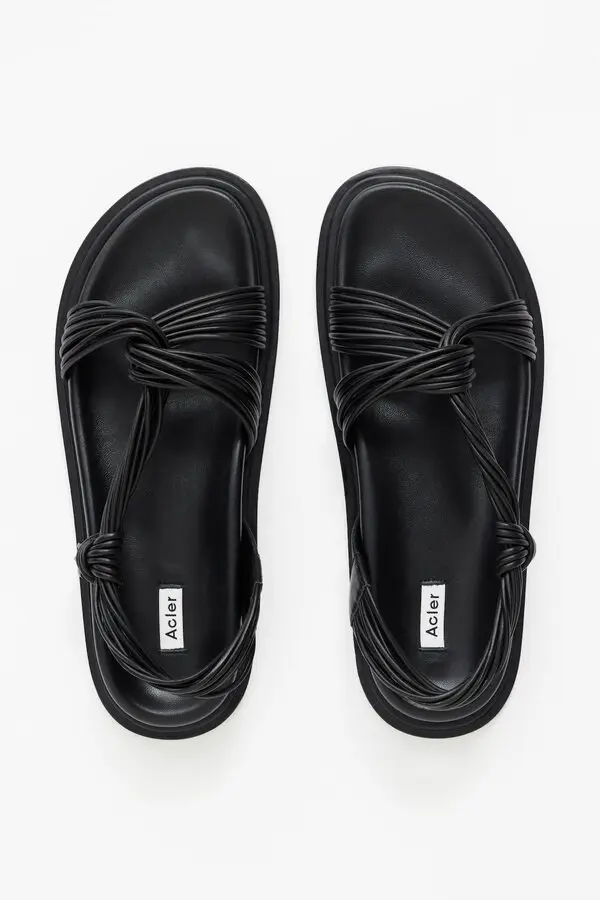 Acler Iverly Knot Sandal - Black