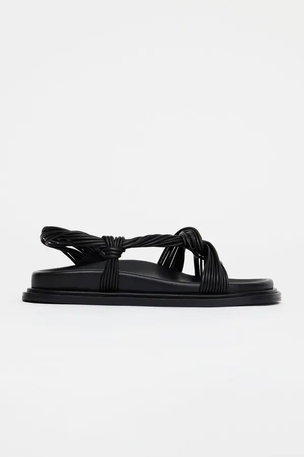 Acler Iverly Knot Sandal - Black