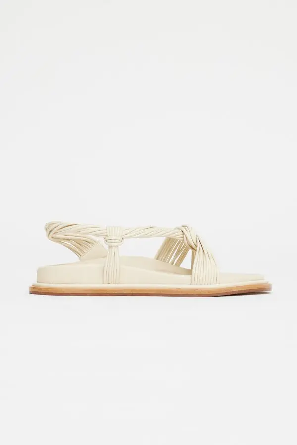 Acler Iverly Knot Sandal - Vanilla