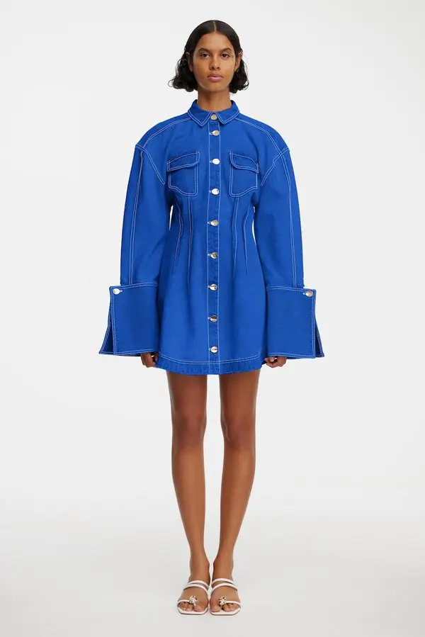 Acler Dales Mini Dress - Cobalt