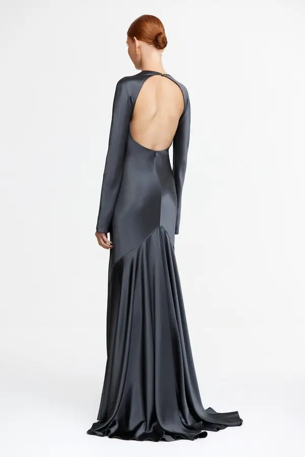 Acler Long Sleeve Cut-out Gown