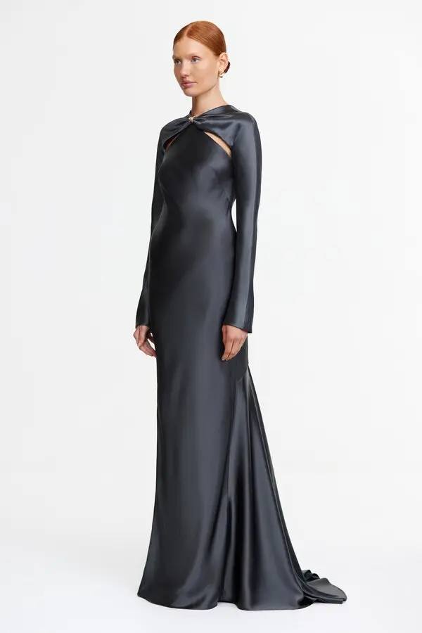 Acler Long Sleeve Cut-out Gown