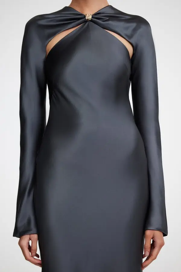 Acler Long Sleeve Cut-out Gown