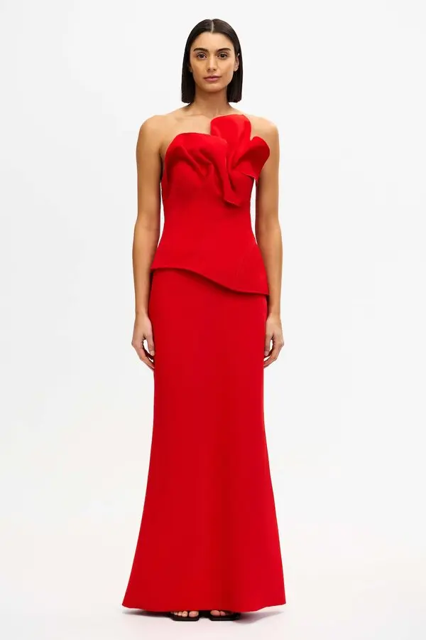 Acler Esher Maxi Dress - Cherry