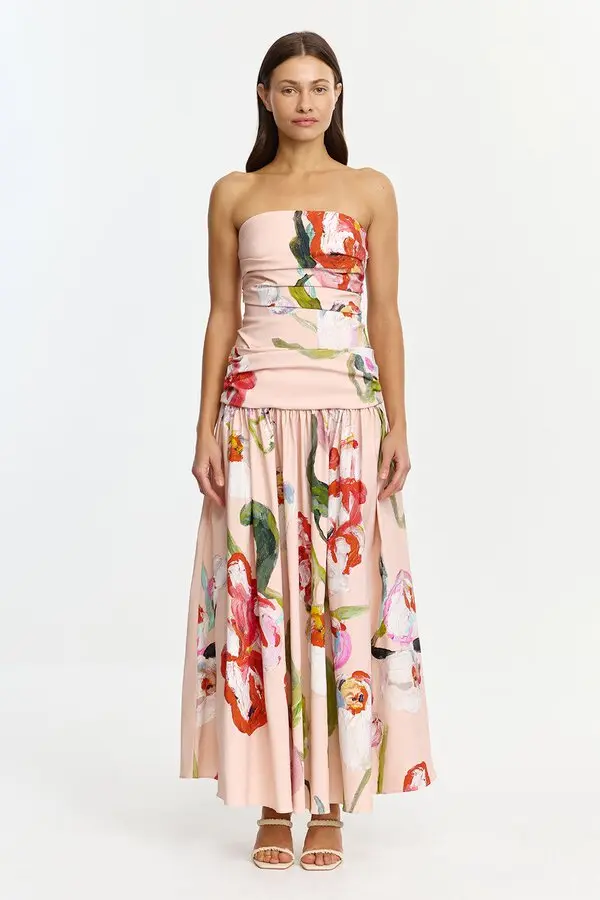 Acler Nershall Maxi Dress - Cherry Medley