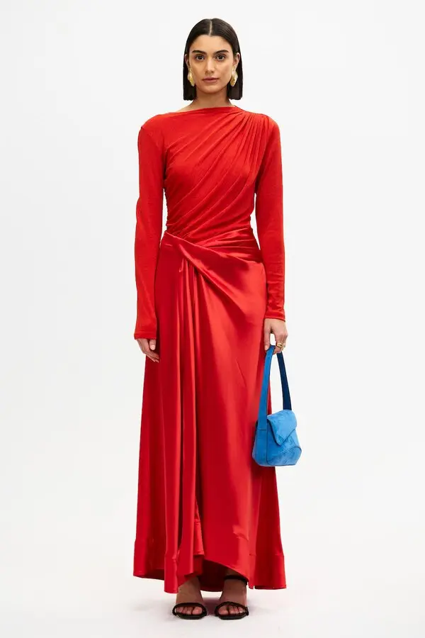 Acler Hertfordshire Maxi Dress - Cherry