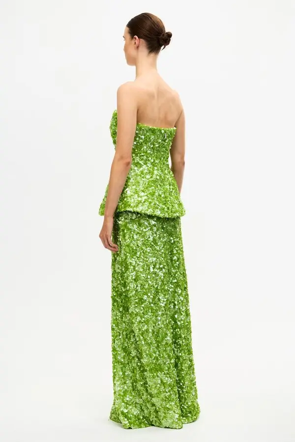 Acler Pipson Sequin Embellished Top - Basil Green