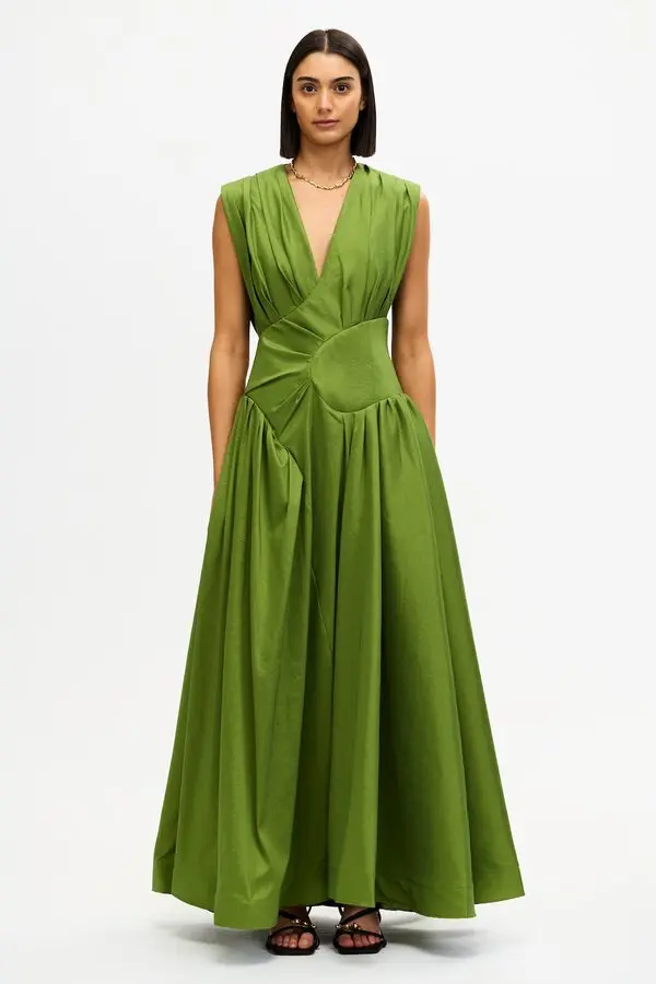 Acler Innoxhill Maxi Dress - Basil Green