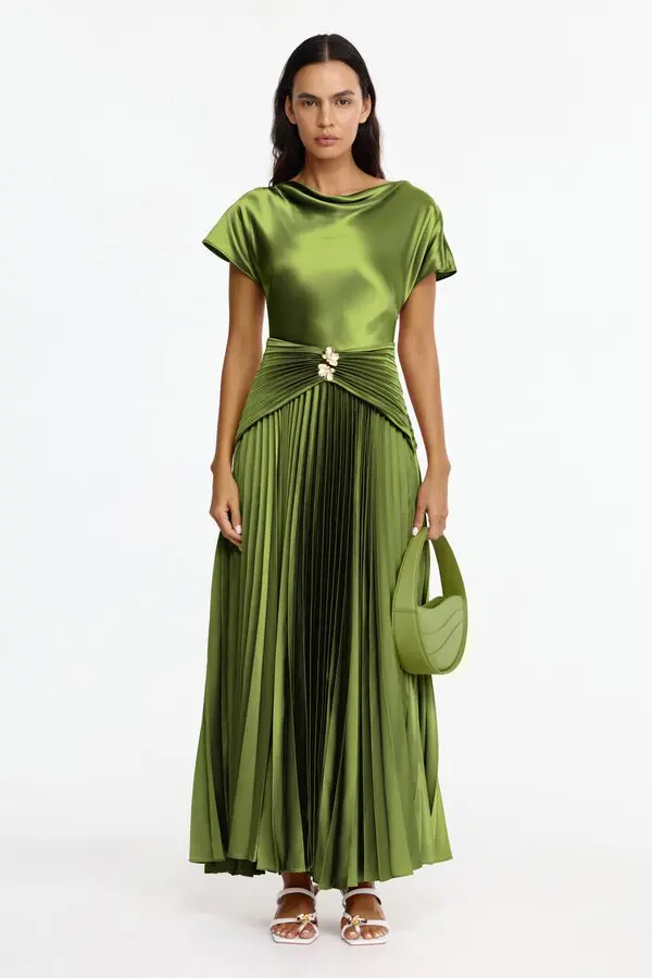 Acler Maxi Dress - Chive