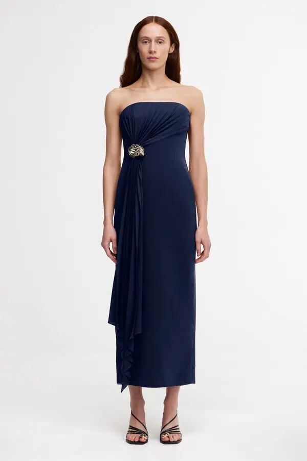 Acler Whitnell Midi Dress - Navy
