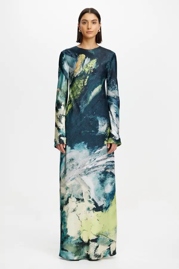 Acler Wittonhill Maxi Dress - Citrus Canvas