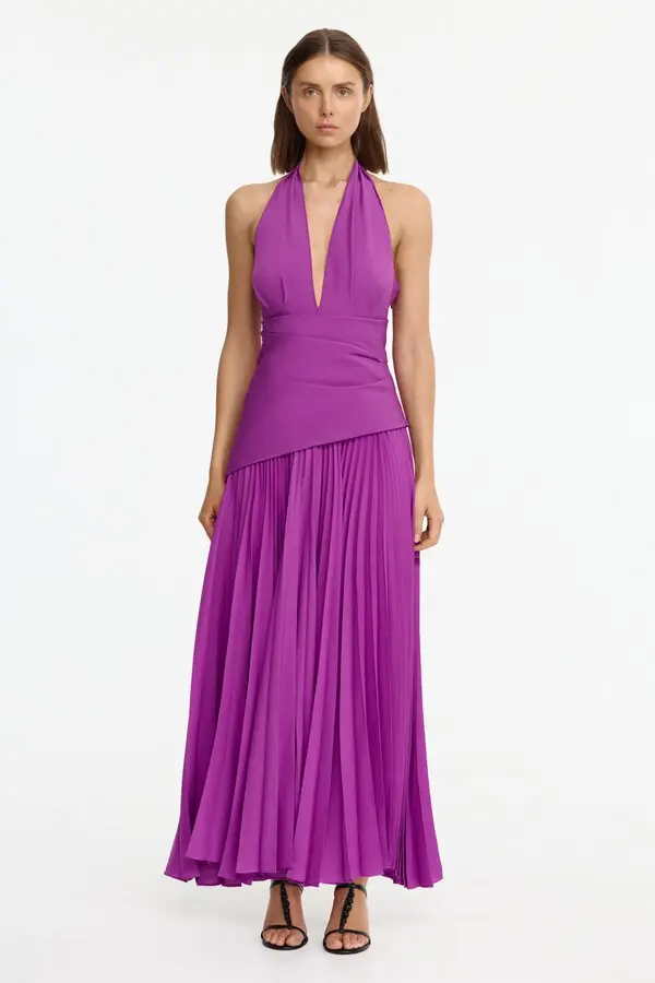 Acler Kerrison Maxi Dress - Deep Mulberry