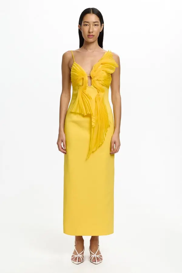 Acler Ellicombe Midi Dress - Daffodil