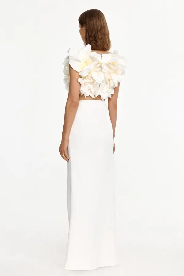 Acler The Garlands Maxi Skirt - Ivory