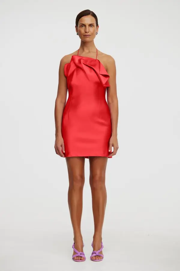 Acler Abdie Mini Dress - Chilli