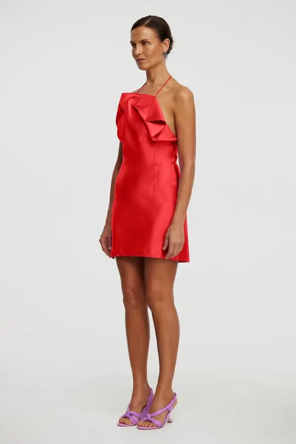 Acler Abdie Mini Dress - Chilli