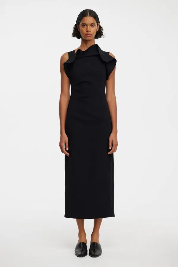 Acler Warfield Midi Dress - Black