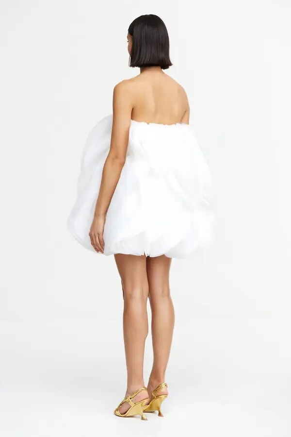 Acler Sculptural Organza Petal Mini Dress